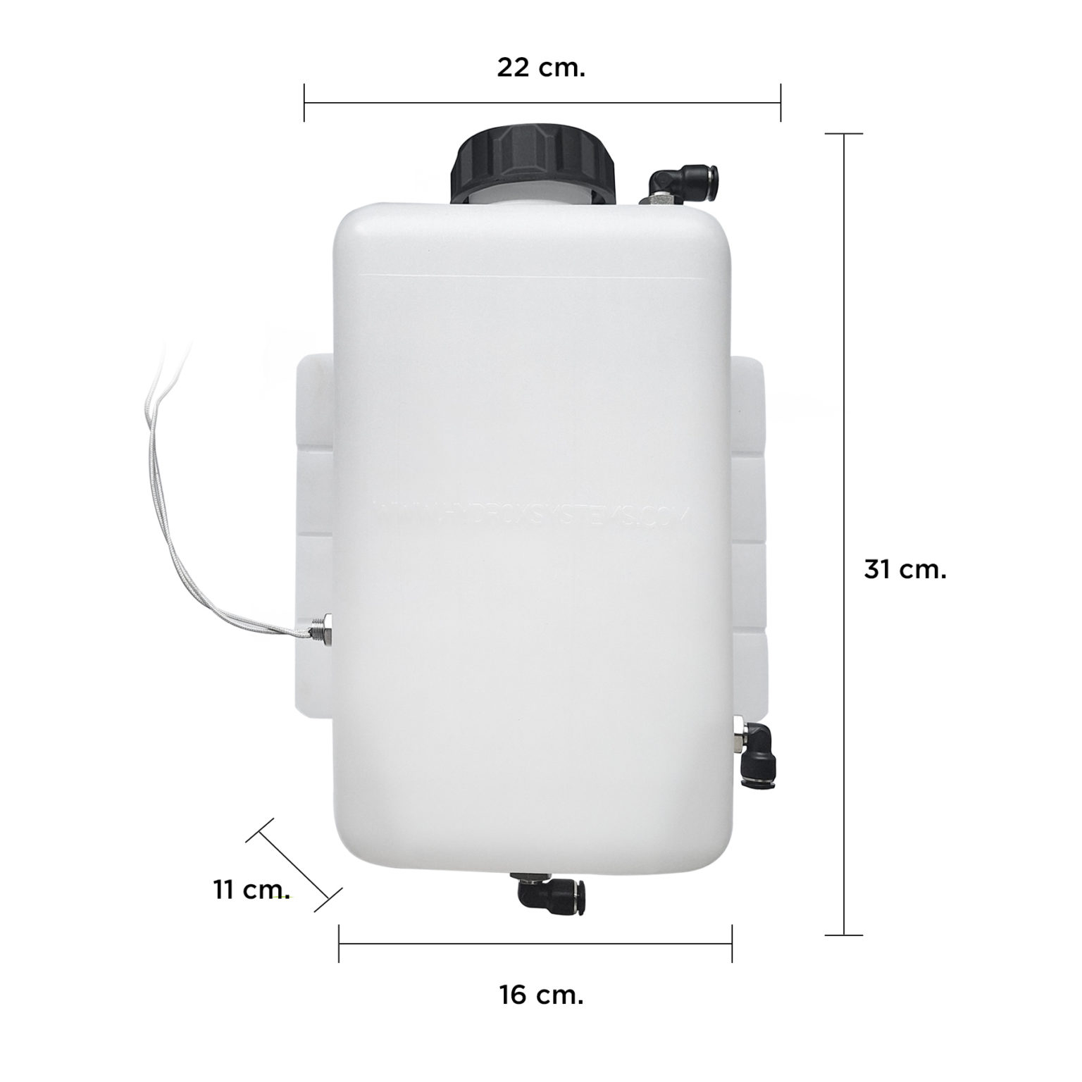 HHO Tank 4 Liter with Connectors Made by Hydrox Systems